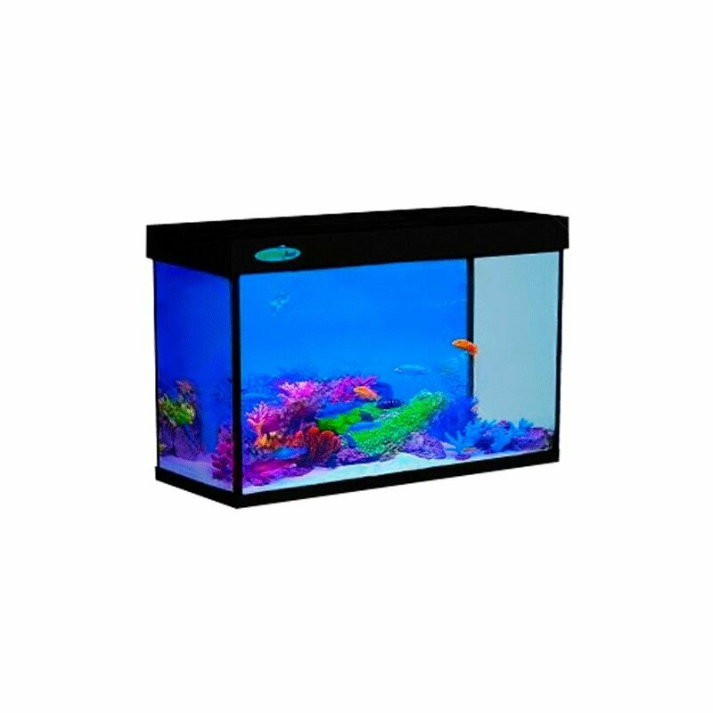 Аквариум 120 литров AquariumBest , с подсветкой, Черный (71х36х56 см)
