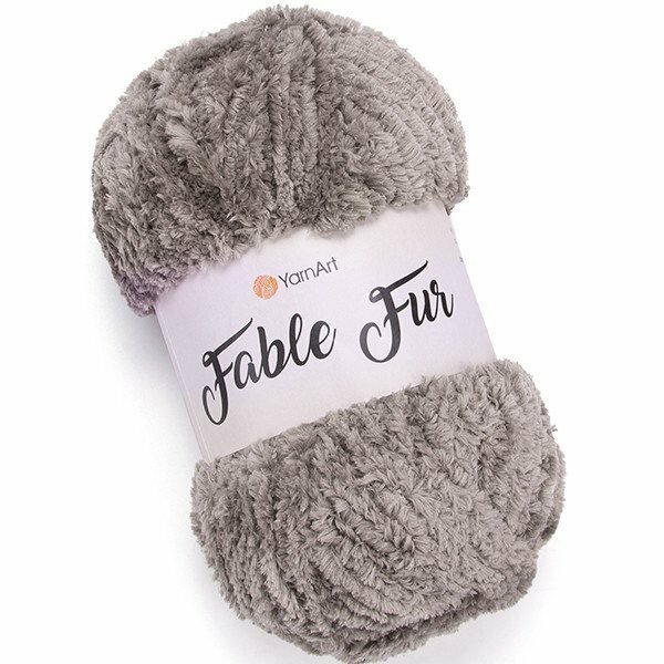Пряжа Yarnart FABLE FUR 969 серо-бежевый (5 мотков)
