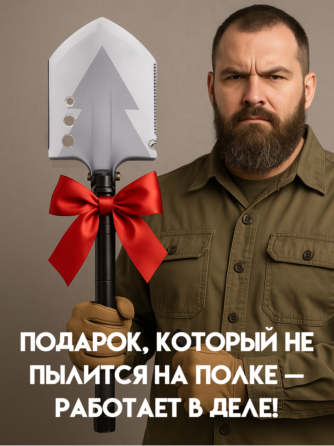 Лопата складная туристическая 12 в 1, длина 63 см, в чехле, металлическая