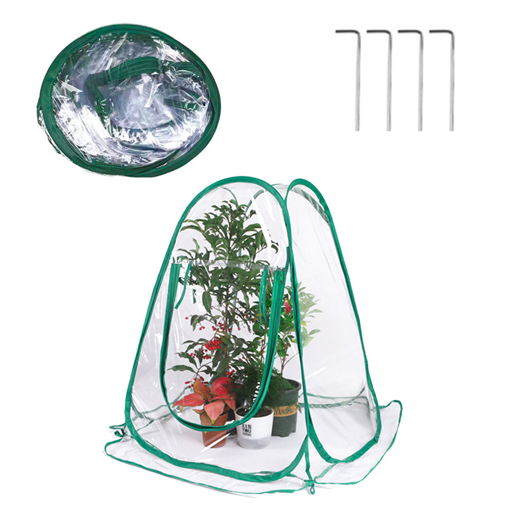 Мини-теплица, крышка для растений, всплывающие теплицы из ПВХ, защита заднего двора для выращивания цветов, садоводства, укрытие от дождя, морозные палатки для уличных растений, солнечная комната