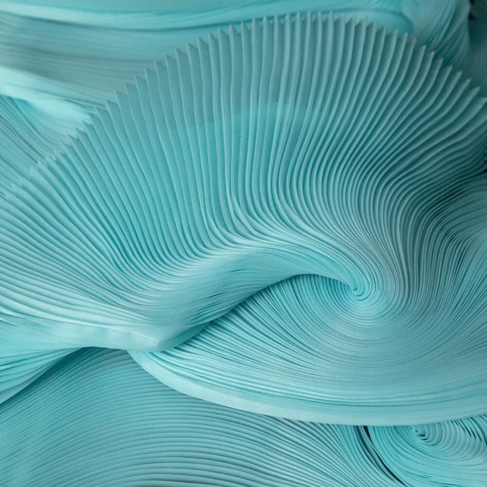 Плиссированная органза, полиэстер, 142 см, для рукоделия light green