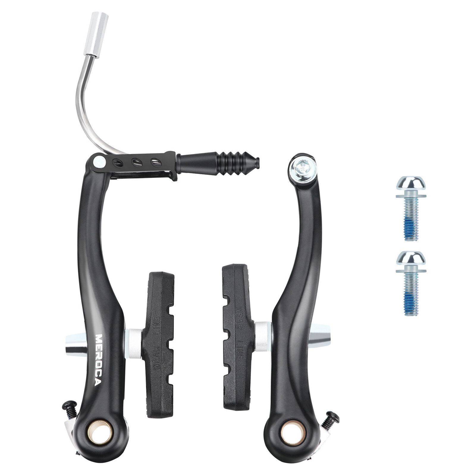 Комплект тормозов V Brake для велосипеда, высокие прозрачные тормоза V Brakes, складные велосипеды для горных велосипедов, туристические велосипеды, тормоза V Brakes из алюминиевого сплава, направляющие из нержавеющей стали, длина 110 мм