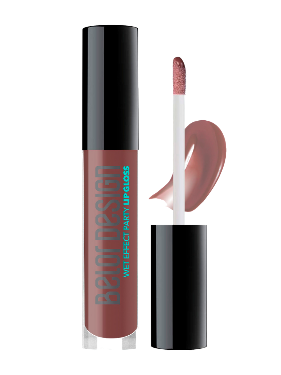 Блеск для губ Belor Design PARTY с эффектом «влажных губ» тон 11 шоколад