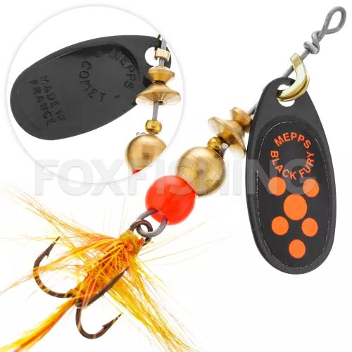 Блесна вращающиеся Mepps Black Fury MCH №1 3,5 гр ORANGE/BLACK