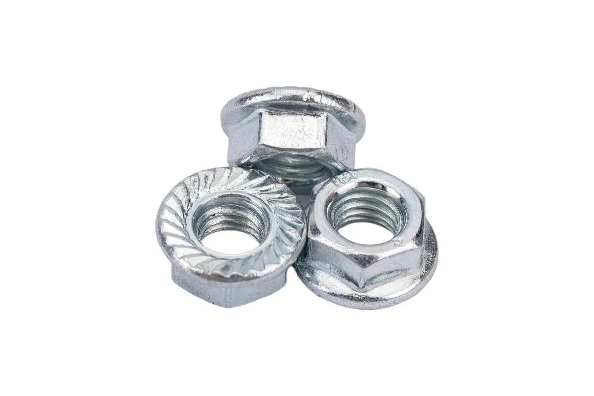 Метизный двор Самостопорящаяся гайка с фланцем M6 DIN 6923, 20 шт, крепёжный элемент