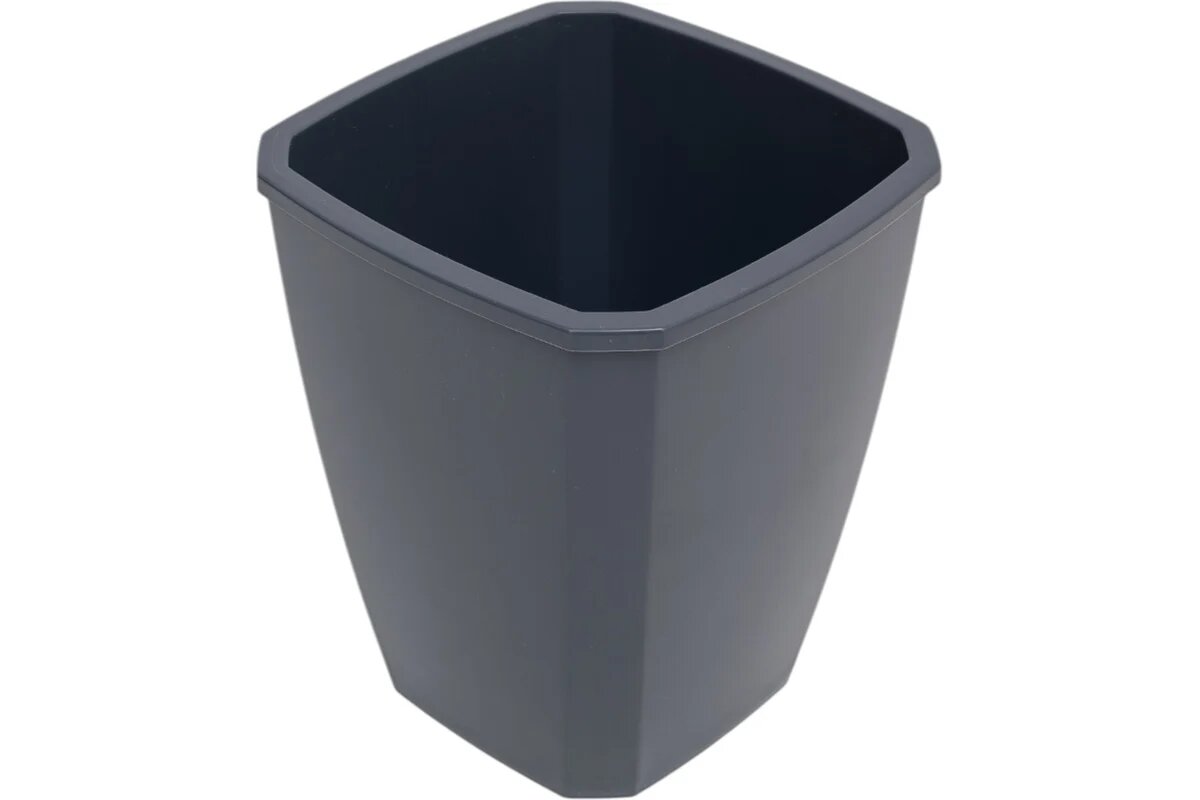 Martika квадратное кашпо Лаунж 2.4 л с дренажной вставкой чернильно-серого цвета