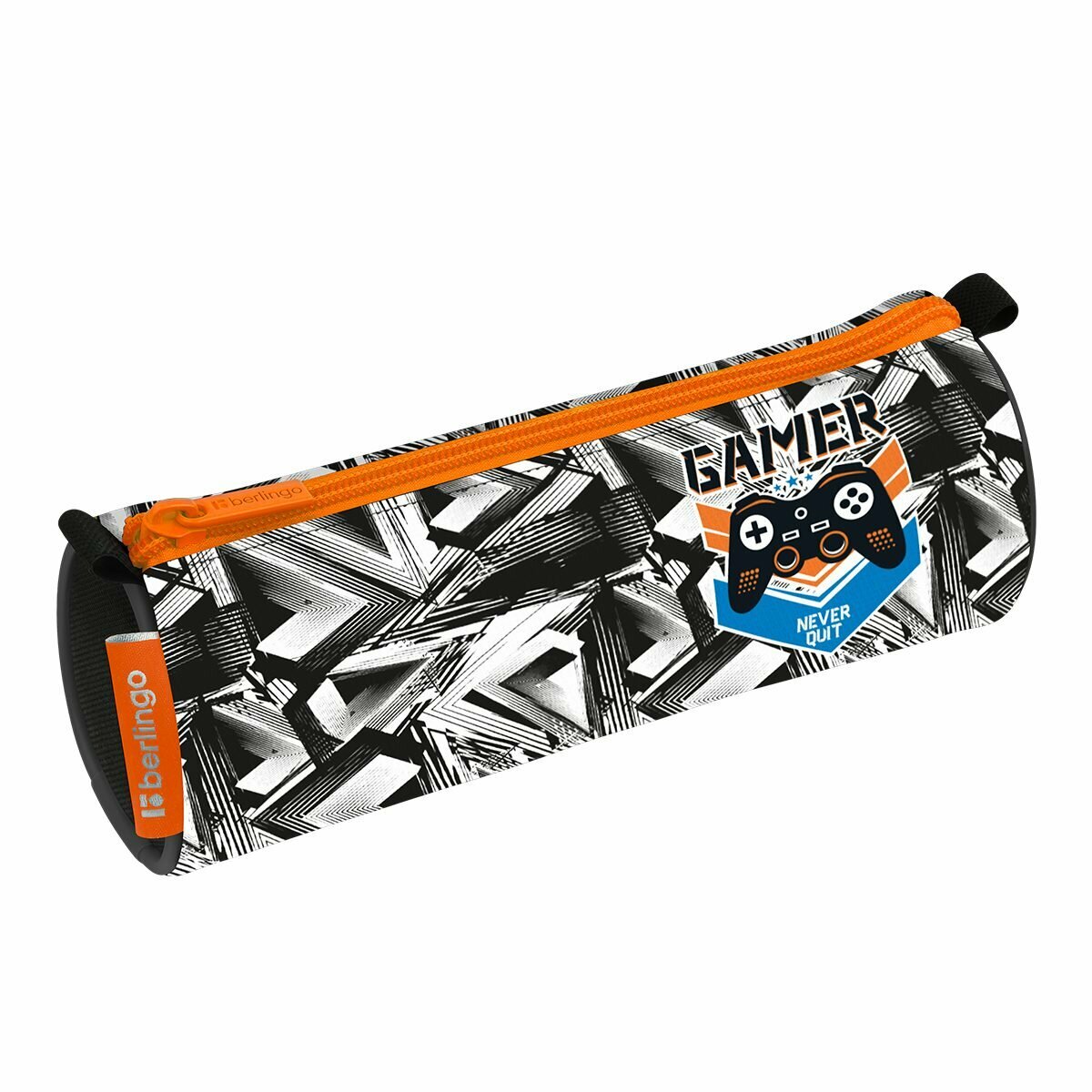 Пенал-тубус Berlingo "Never quit", 210x60мм, полиэстер (BR-PM-030510)