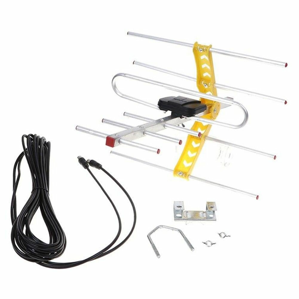 OZ-URJSH 1 шт. Уличная 100-мильная усиленная 8-антенна 10 дБ дальнего действия UHF/VHF/FM