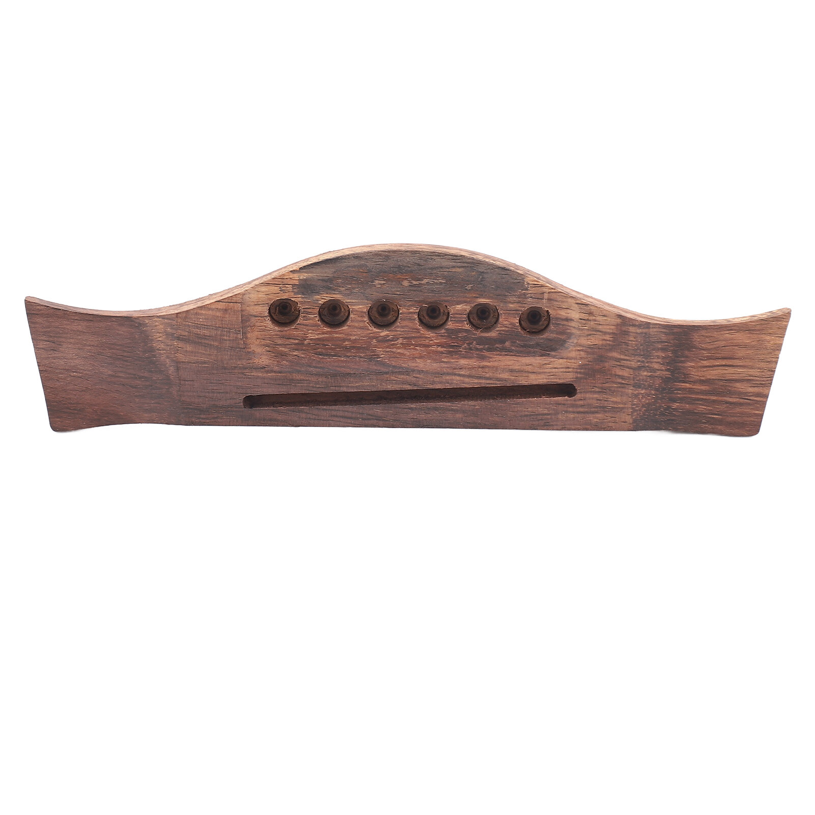 6-струнный гитарный бридж с седлом из палисандра, прозрачный, с прорезями, для акустической гитары.