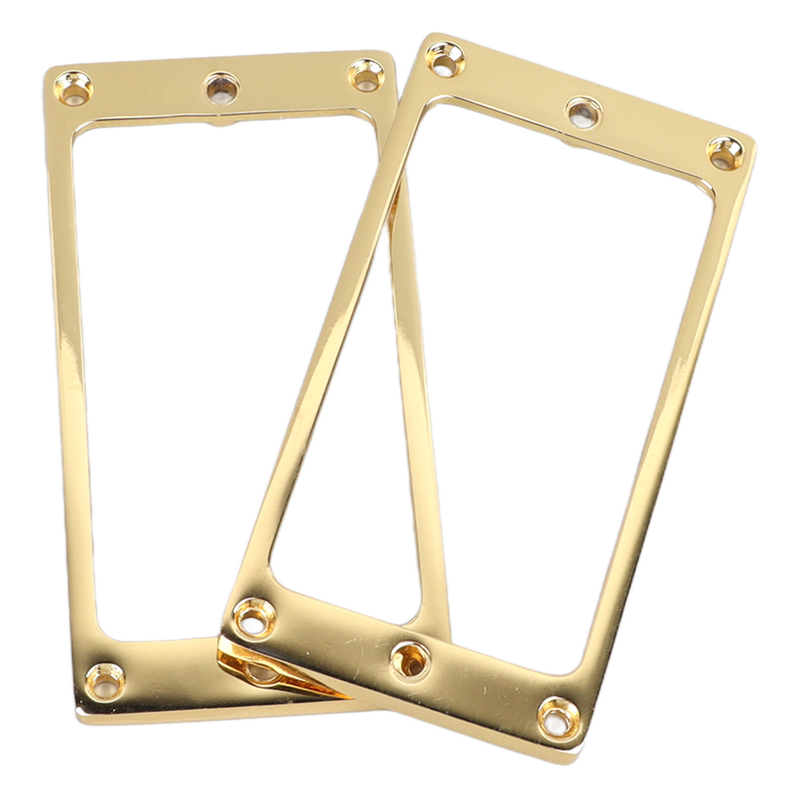 2 шт, рамка звукоснимателя для электрогитары, цинковый сплав, плоское монтажное кольцо для хамбакера, крышка 4x4 мм, золото