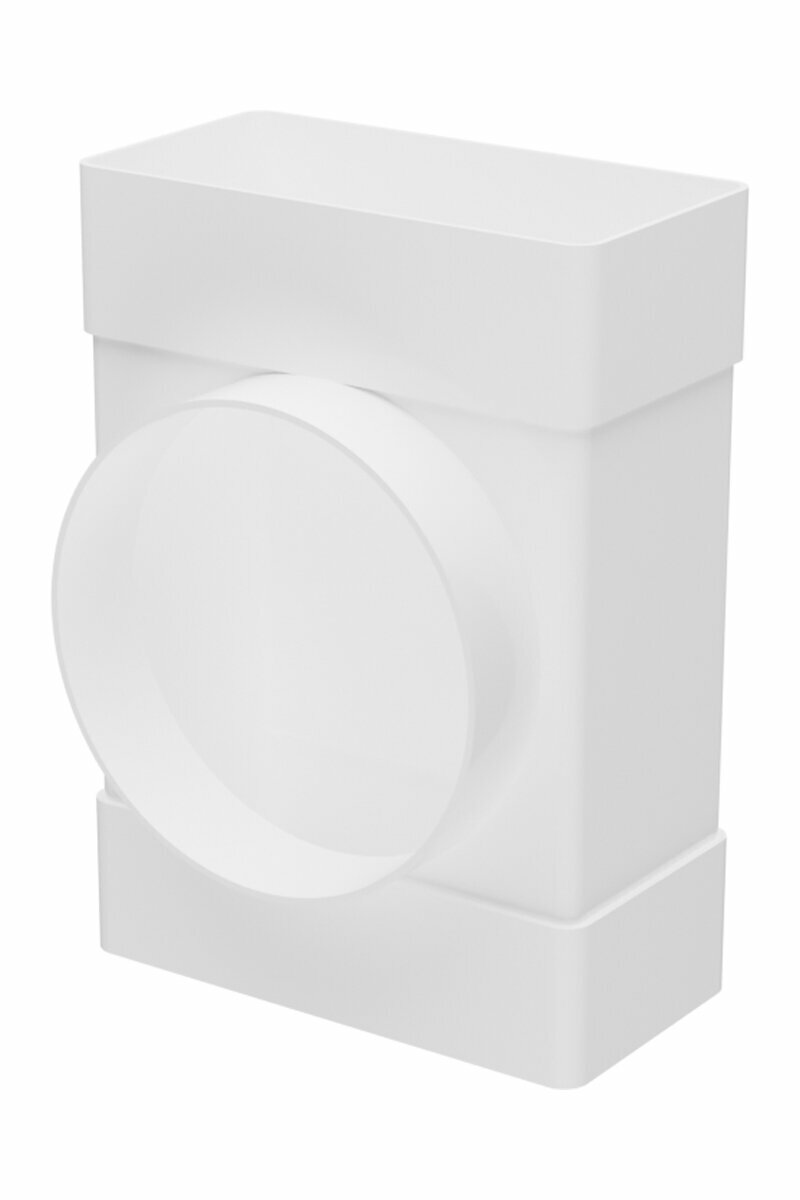 Тройник ТФП D100 с выходом 60х120 пластик ERA с выходом на фланец