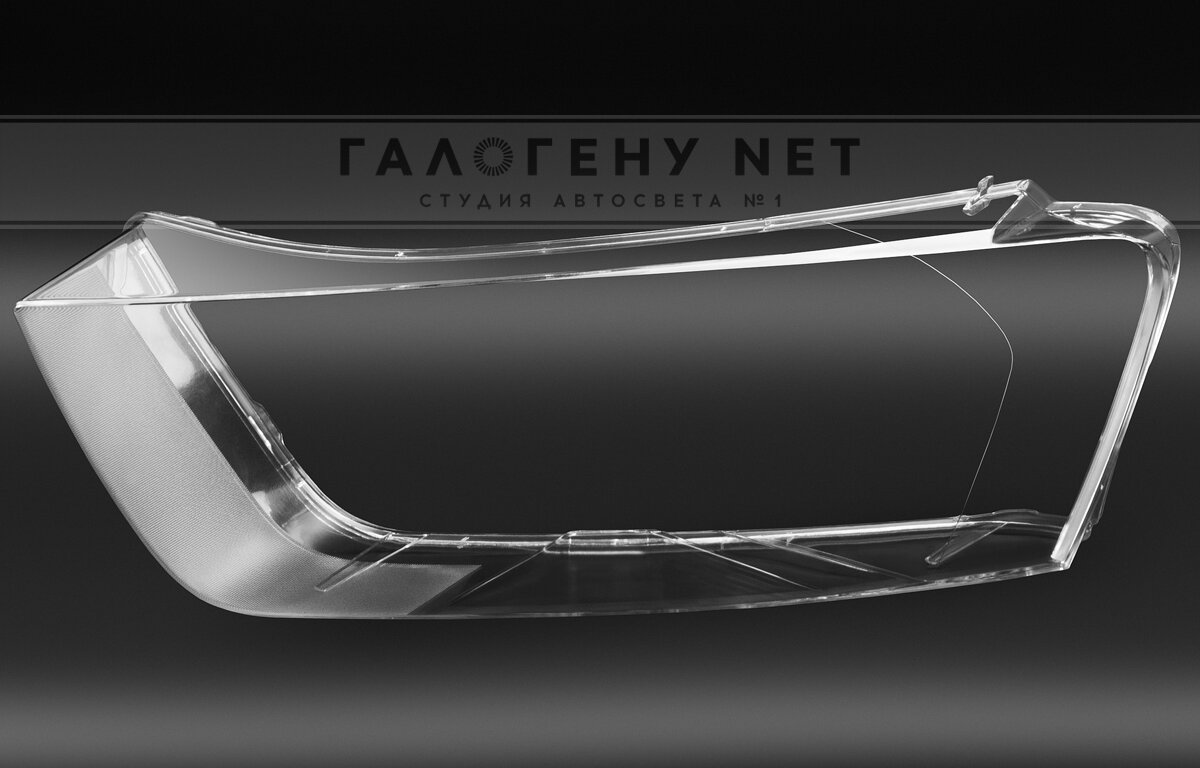 Стекло фары Audi Q3 2010-2015, левое, поликарбонат, для автомобилей Ауди КУ 3