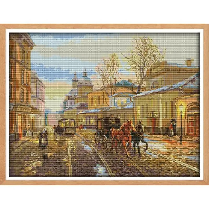 Набор для вышивки крестом Joy Sunday Городские улицы, 14CT