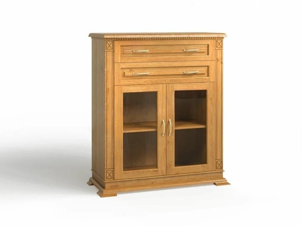 Комод Верди №183 из Массива сосны, 2 ящ, 100х40х120 см, классический орех 2