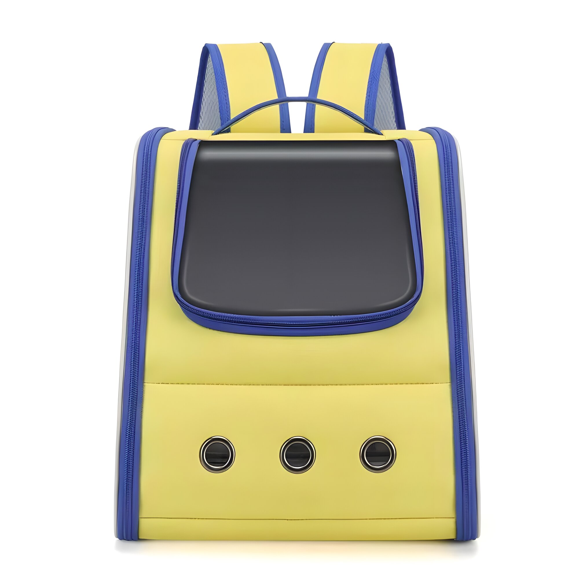 Рюкзак-переноска "Милый Кот", для домашних животных, водонепроницаемый, желтый с синим