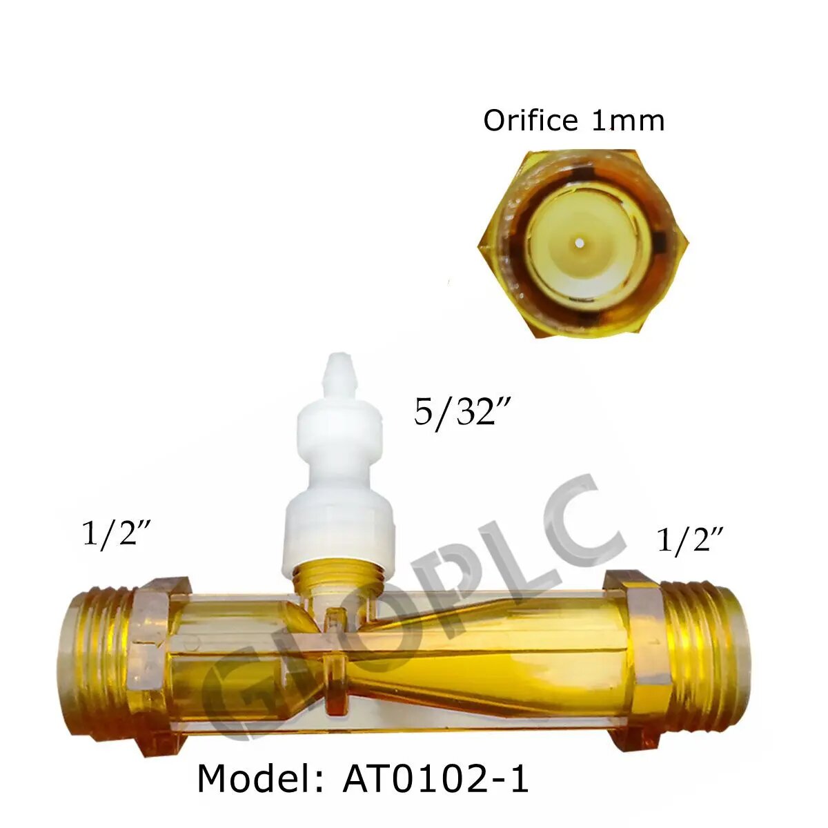 Инжектор Вентури GLOPLC 1/2 дюйма ПВДФ AT0102-1
