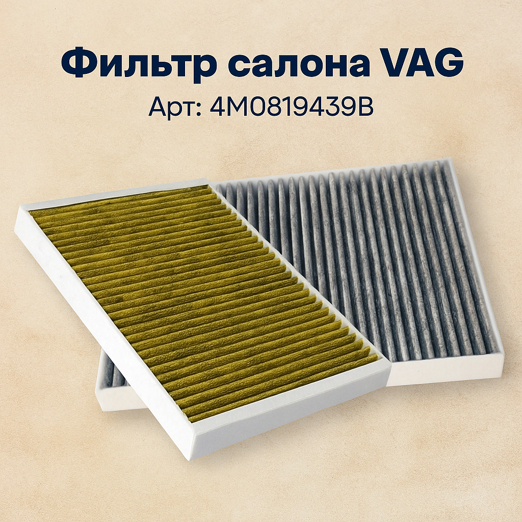 Фильтр салона VAG 4M0819439B / AUDI A4, Q8, VOLKSWAGEN TOUAREG / ауди а4, ку8, фольксваген туарег
