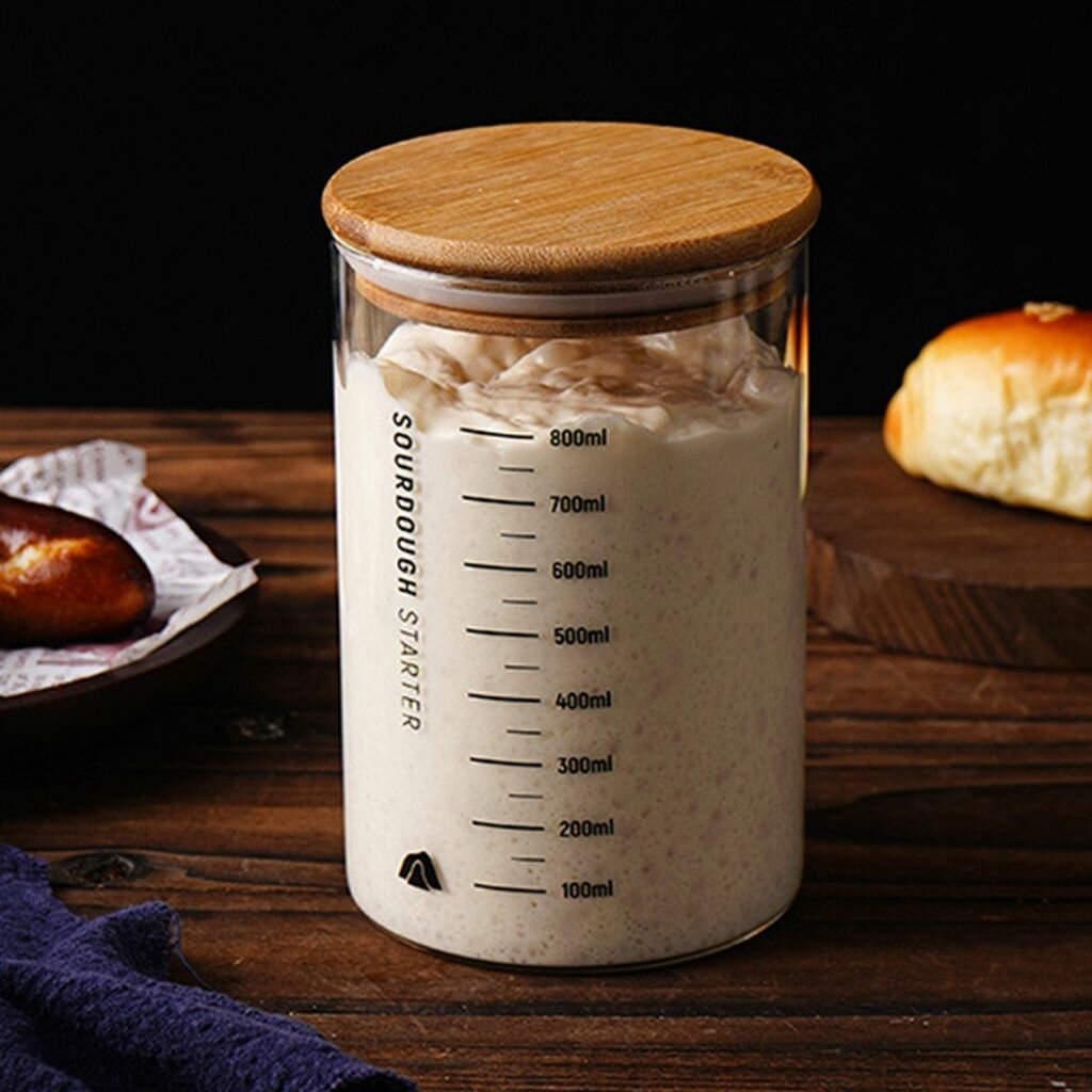 Набор для выпечки хлеба на закваске с банкой для брожения, лопаточкой и крышкой идеальный инструмент для домашних пекарей