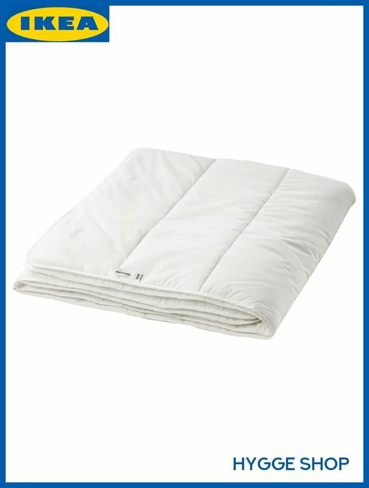 IKEA Одеяло Полуторный 150x200 см, Всесезонное, с наполнителем Полиэстер, комплект из 1 шт