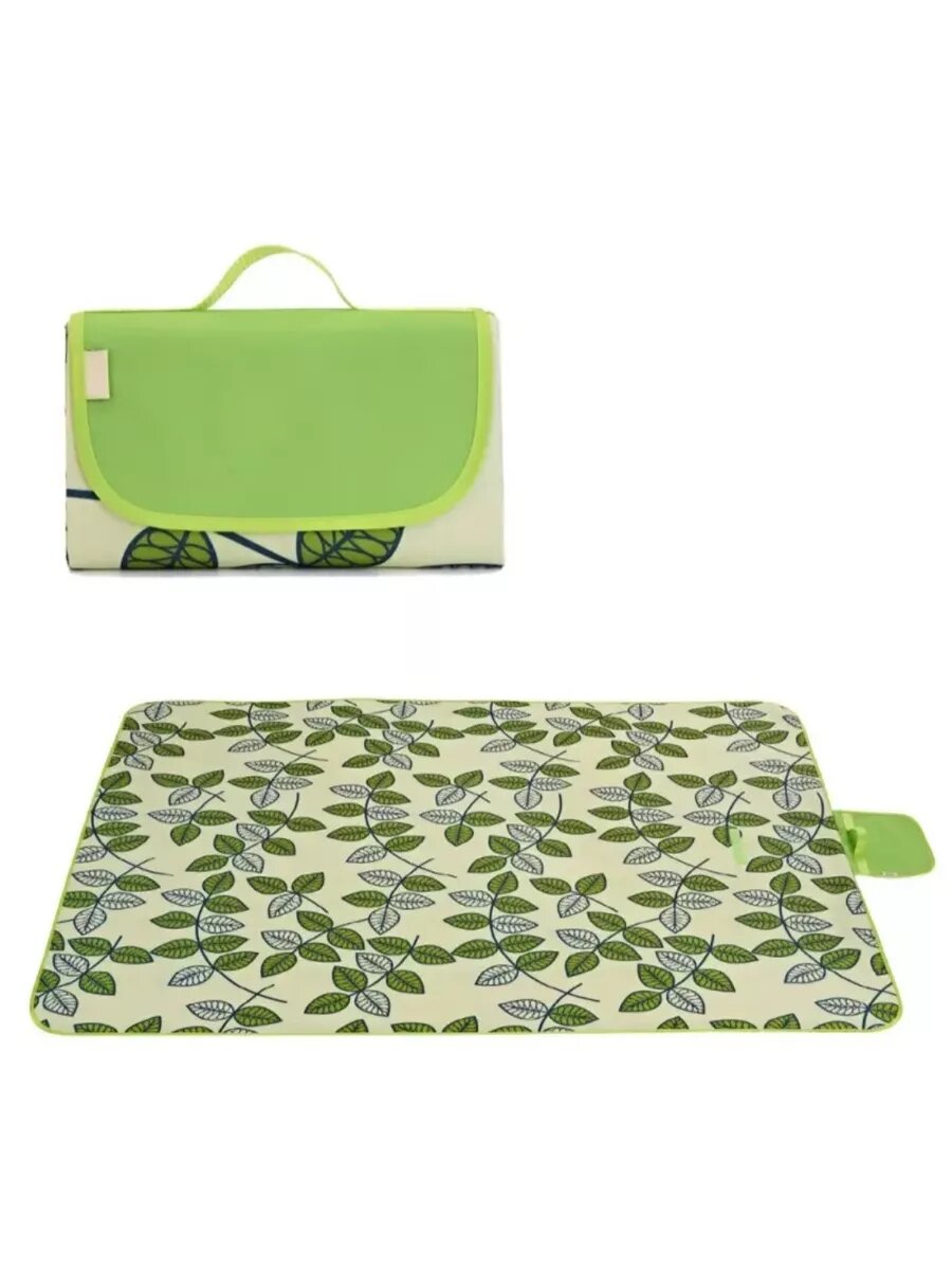 Коврик ЮсExpress для пикника/пляжа, зеленый лист, водозащитный