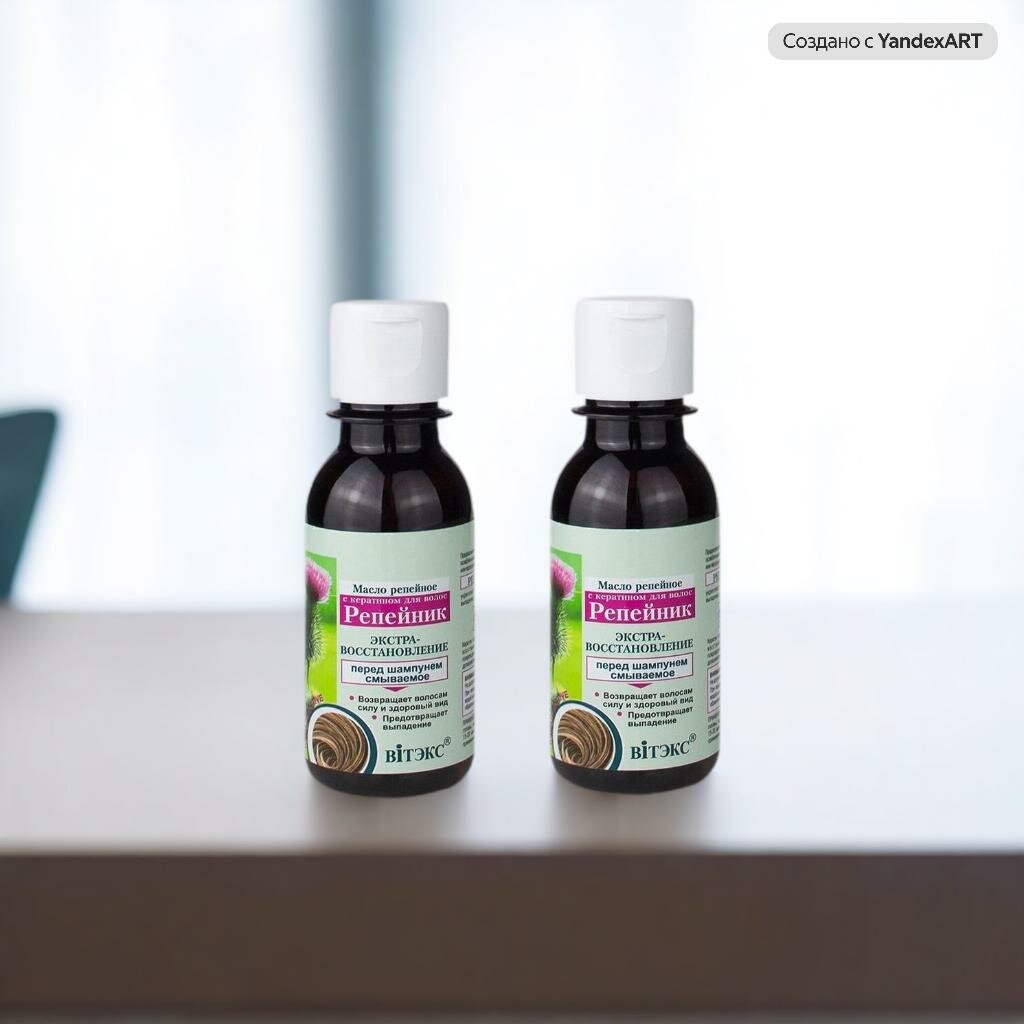 Витэкс Масло репейное СуперАктивное с кератином для волос экстра-восстановление 100 мл 2 шт