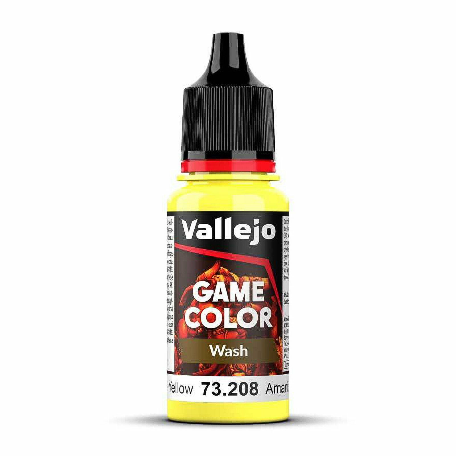Краска акриловая Vallejo серии Game Color Wash - Yellow 73208, проливка, 18 мл