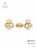 Серьги пусеты TALANT, красное золото, 585 проба, фианит, , золотой