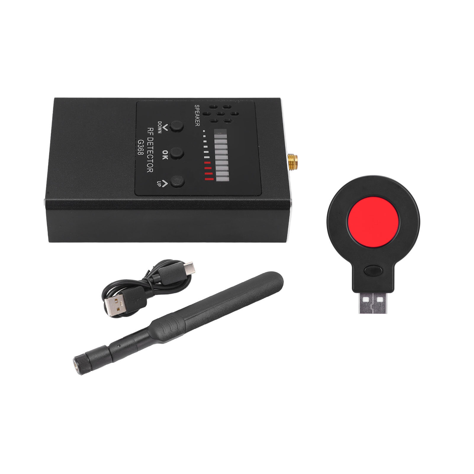 Радиочастотный детектор G368, сканер сигналов/GPS/прослушки/камер, серебристый