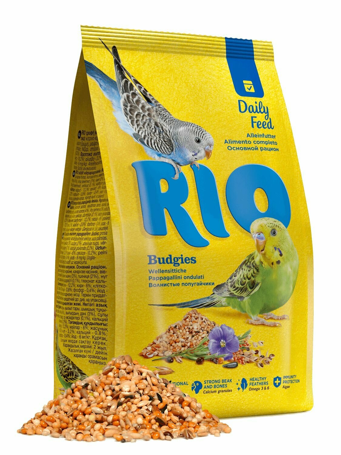 Корм Рио RIO Daily feed для волнистых попугаев основной рацион 500 г