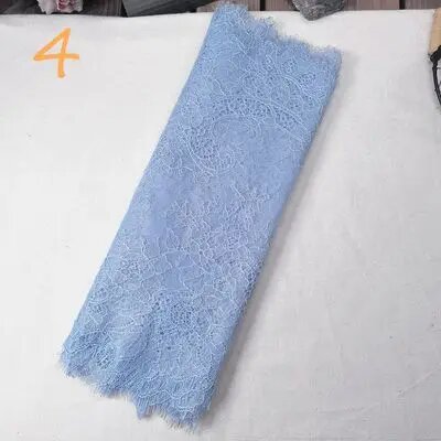 Кружево полиэстер 3 метра телесного цвета Голубой, color 4