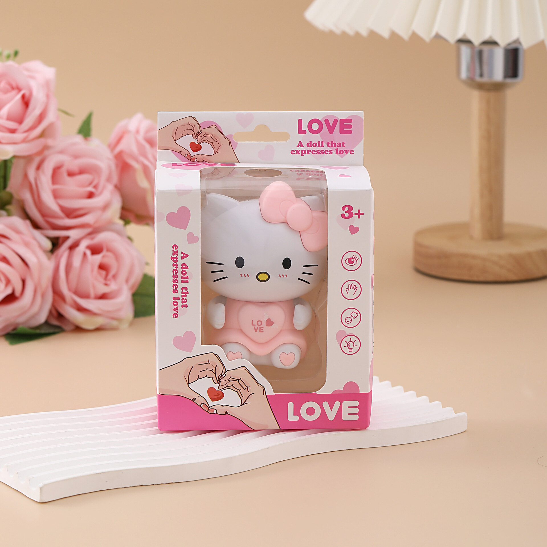 Кукла Hello Kitty с светящимся сердцем TikTok, популярная голосовая кукла