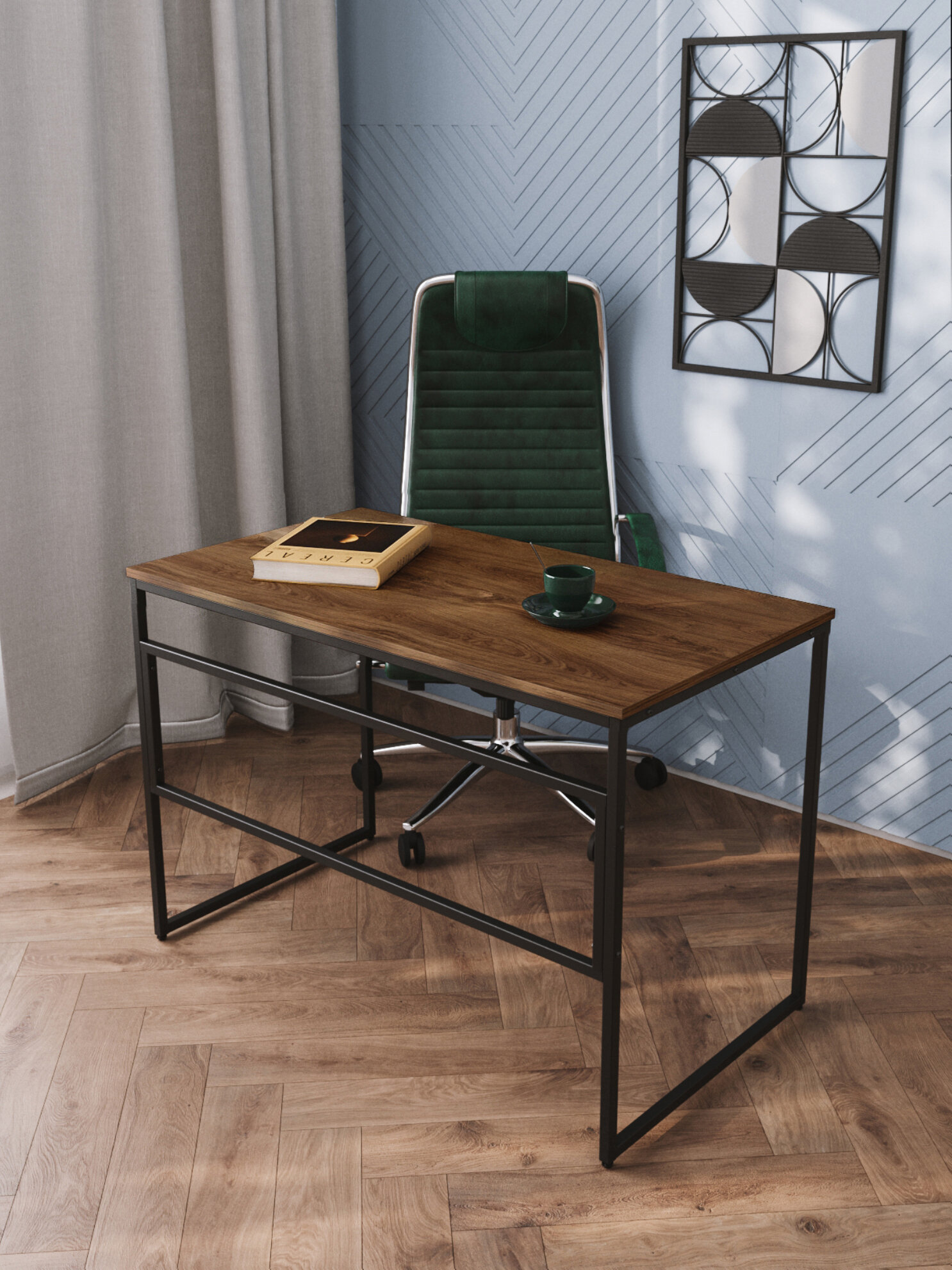 Стол письменный Classico Дуб Чарльстон. Стол компьютерный, письменный стол для школьника, стол игровой, рабочий.