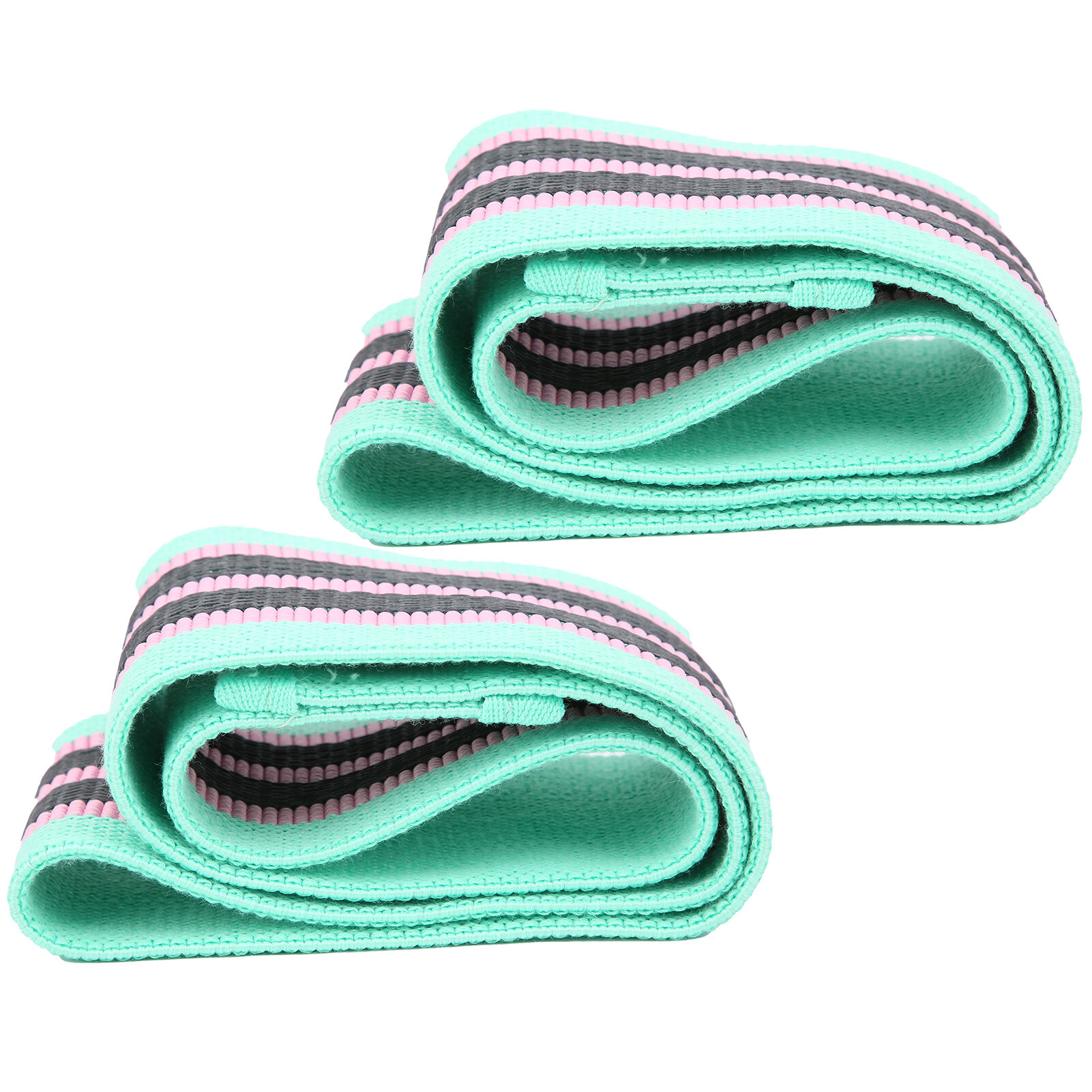 2Pcs/Set Fitness Resistance Loop Bands Non Slip Elastic Workout Strap Legs Butt ShaperMint Green