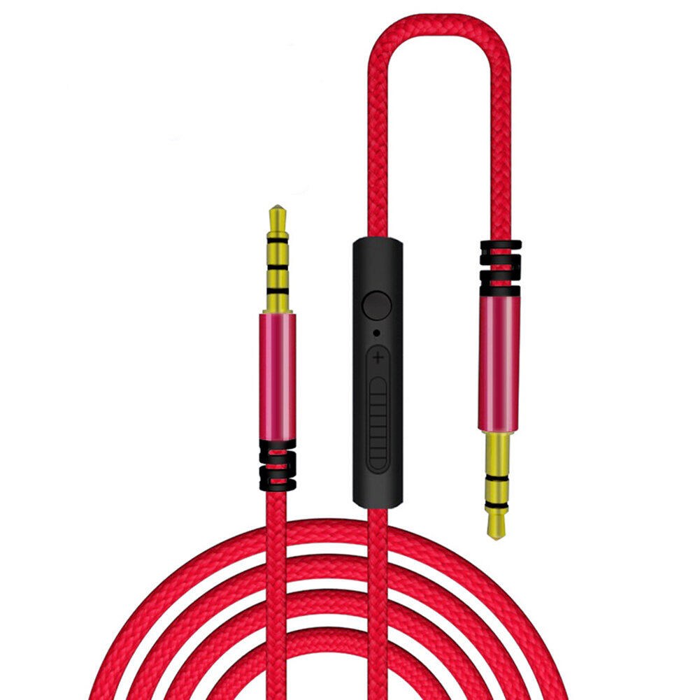 Аудиокабель 3,5 мм штекер — AUX с микрофоном для телефона и наушников в автомобиле