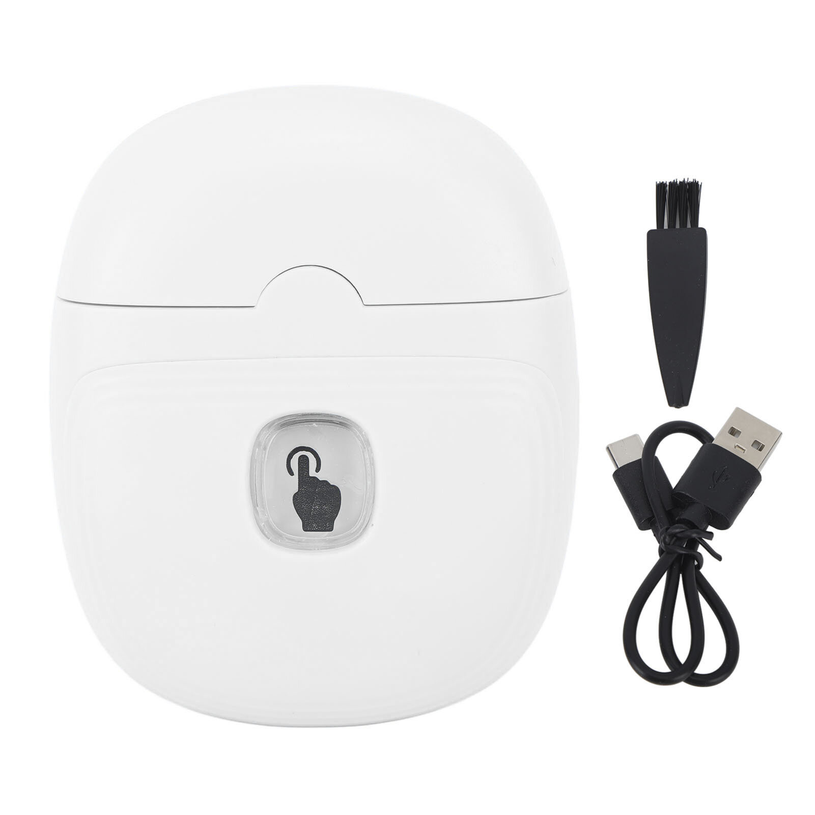 Электрические автоматические кусачки для ногтей, 2 скорости, светодиодная подсветка, USB-зарядка, безопасный триммер для ногтей для детей и взрослых, белый цвет.