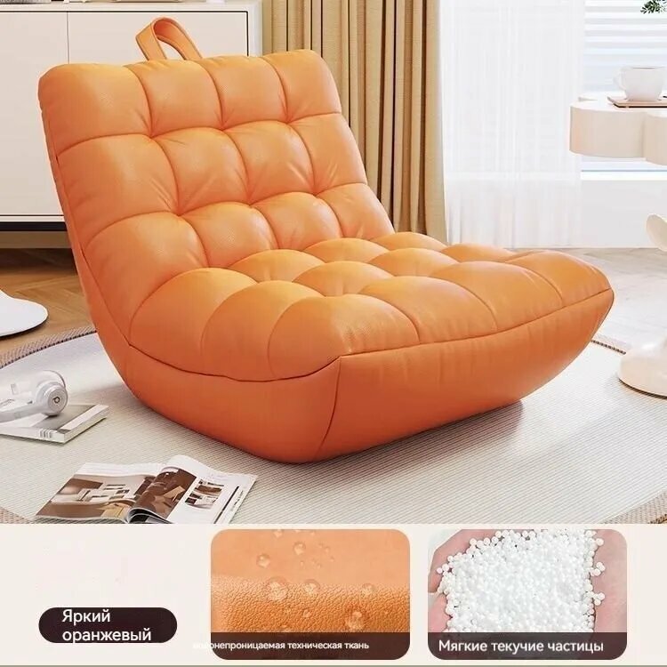 Кресло-мешок "Диван", искусственный мех, размер S, цвет оранжевый