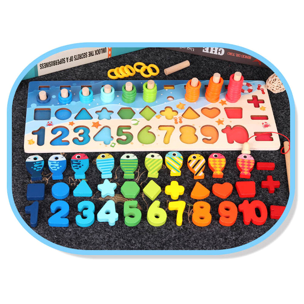 Игрушка для раннего обучения деревянная головоломка с цифрами Математическая игра доска для подбора Цвет Форма Сортировка Подсчет цифр Детский сад Образование Подарок для мальчика и девочки 3-6 лет Тип TTTM-1002/TTTM-1004/TTTM-1005/TTTM-1006/TTTM-1009(по