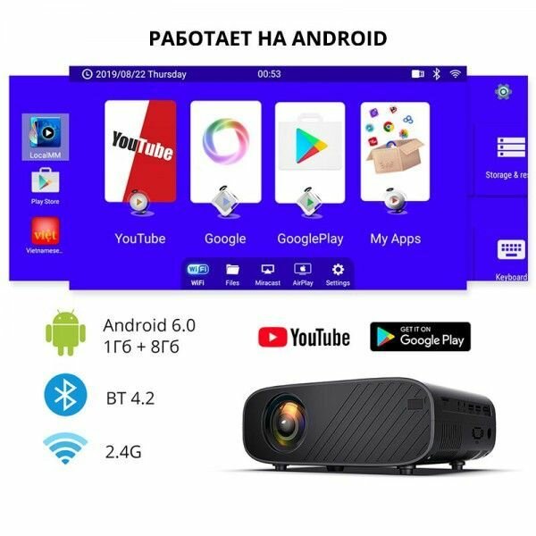 Проектор Everycom M7W black — фото 1