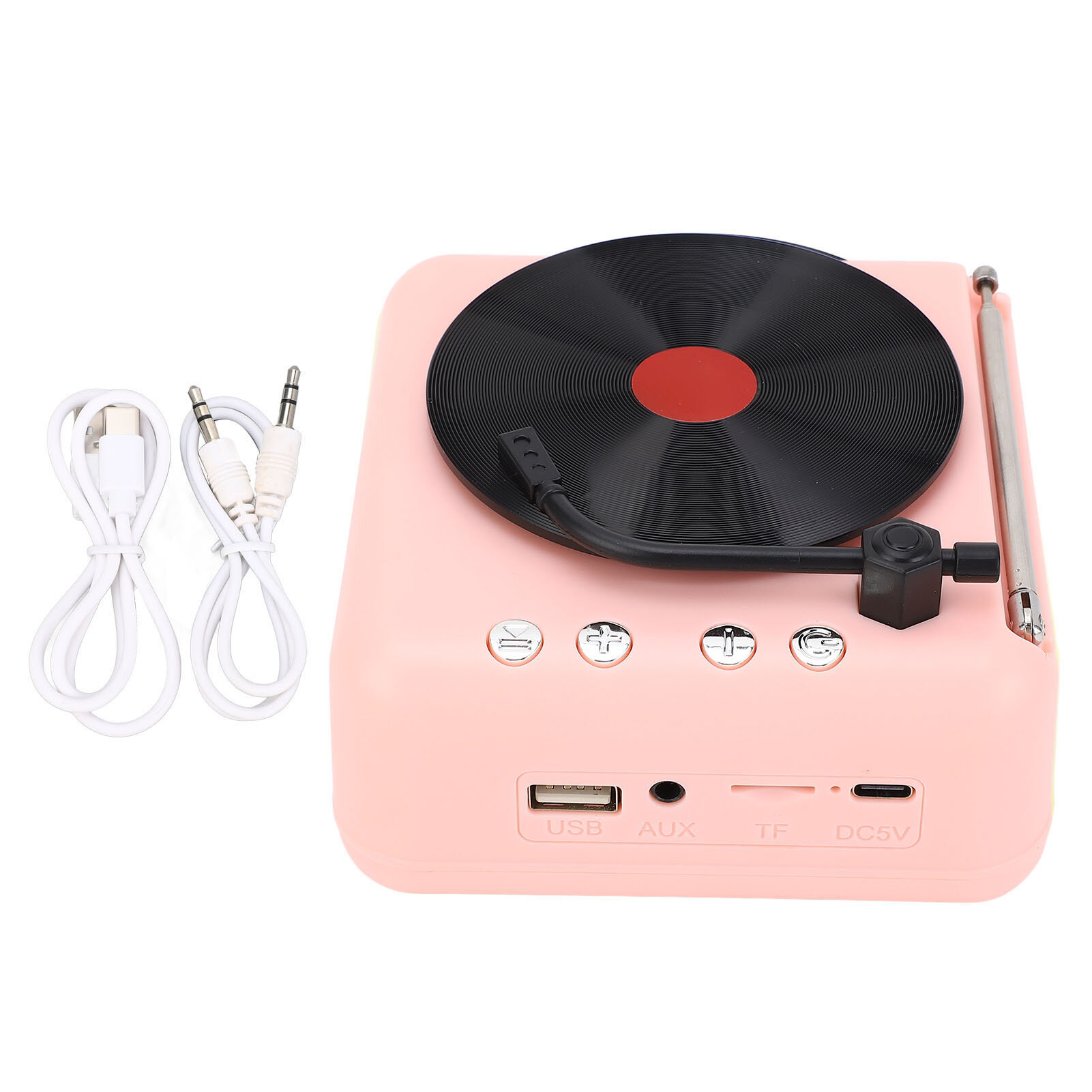 Беспроводная колонка Bluetooth в стиле ретро-проигрывателя пластинок Hi-Fi с качеством звука BT5.0 Roseate