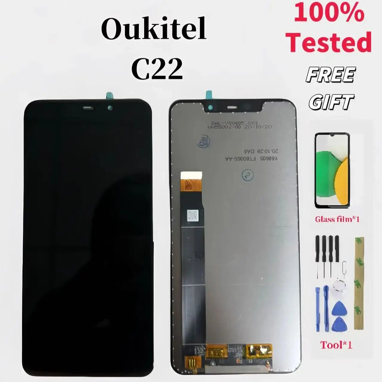 5.86 inch OUKITEL C22 LCD Display+Touch Screen Digitizer Assembly 100% Original New LCD Touch Digitizer For Oukitel C22 Display