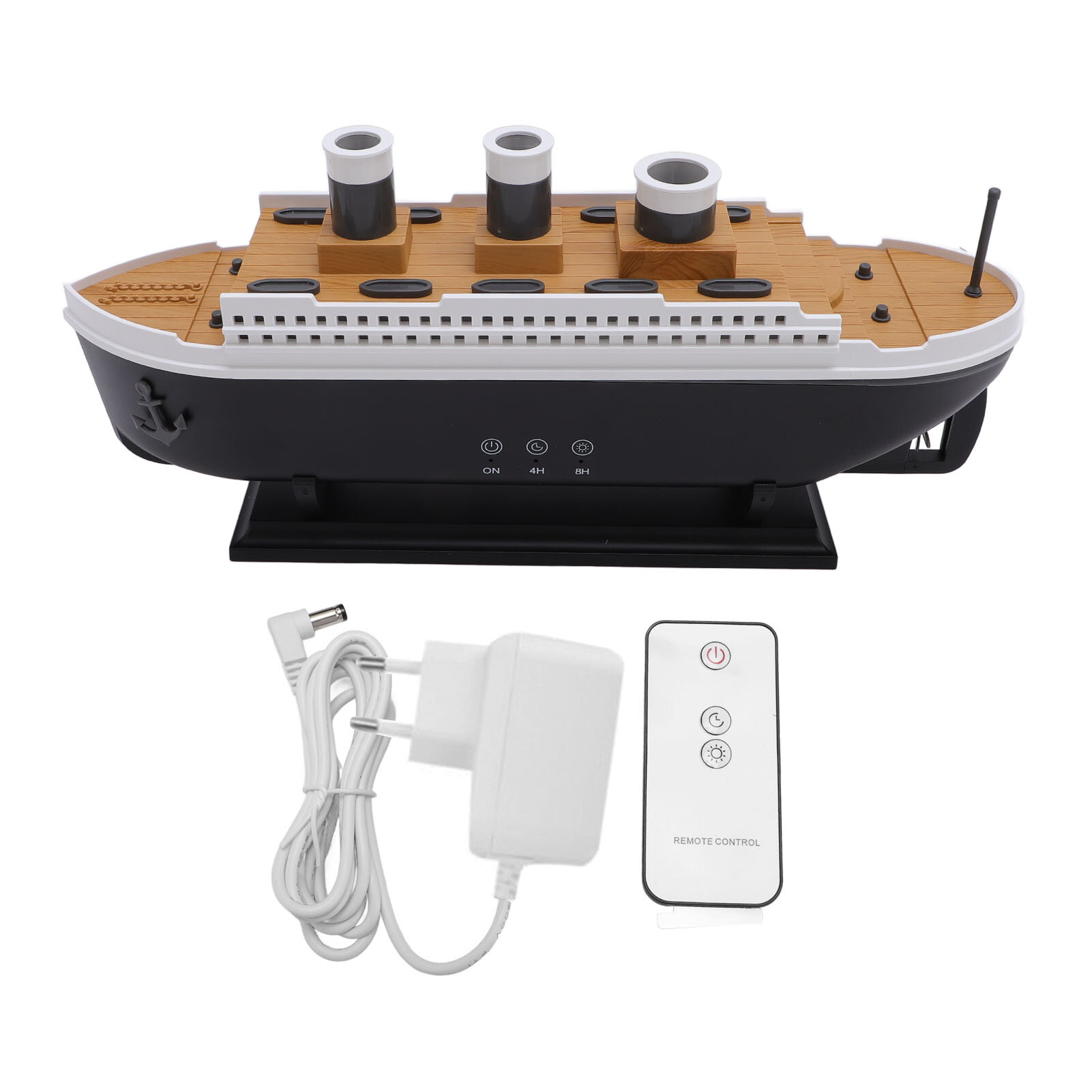 Ароматерапевтический диффузор 250 мл, диффузор эфирных масел в стиле ретро, ​​настольный увлажнитель с пультом дистанционного управления для спальни, офиса, вилка ЕС