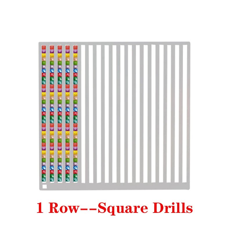 HOMFUN Линейка для алмазной живописи 1/2/3/4 рядов 1 Row Square Drills