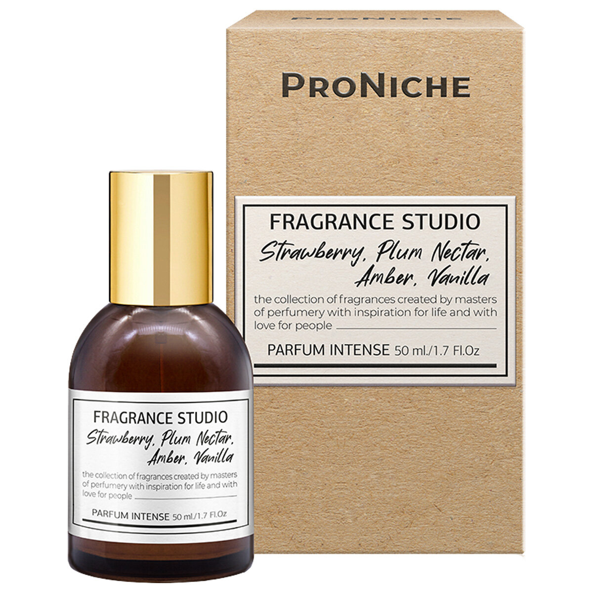 Духи ProNiche группы Экстра Fragrance Studio Strawberry, Plum Nectar, Amber, Vanilla 50мл