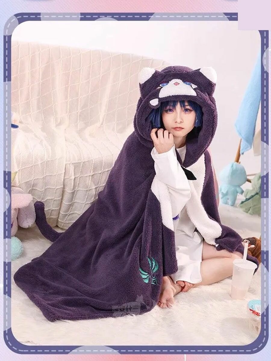 Плед-пончо , Хлопок, 105 см х 160 см