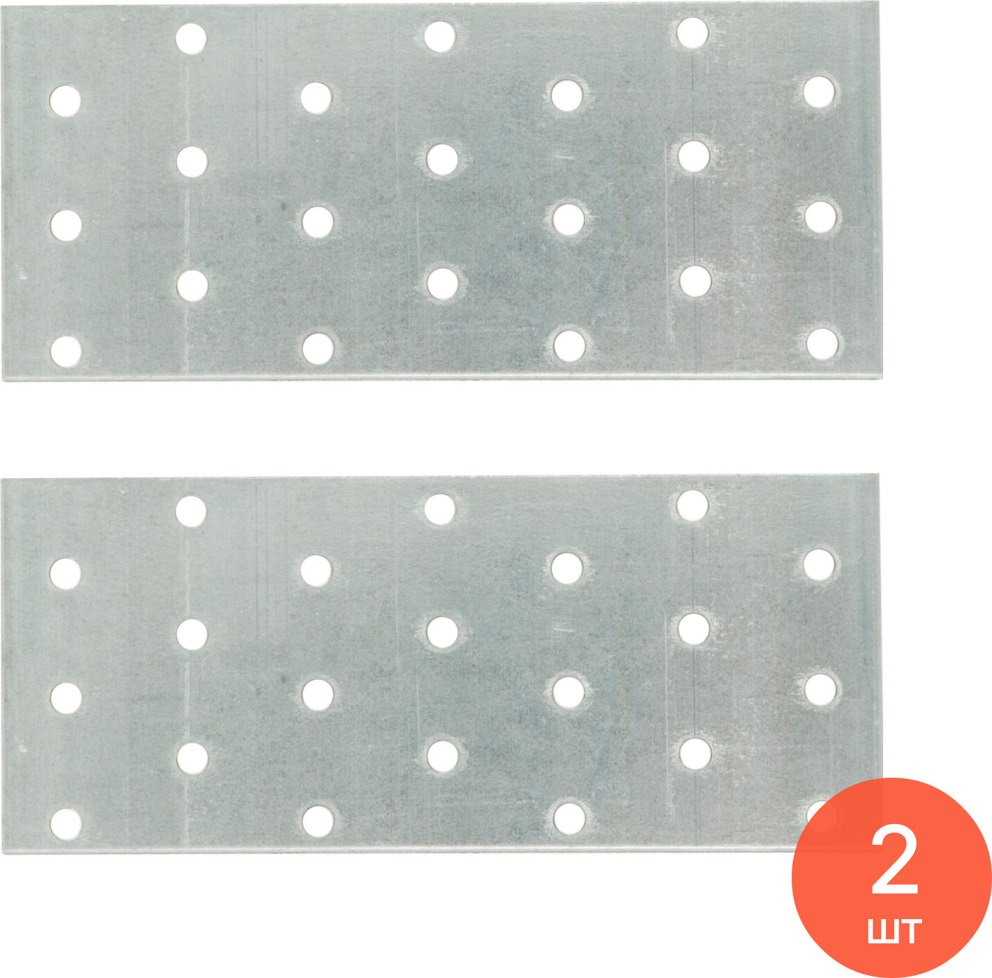 Пластина крепежная Rock Solid Connection / Рок Солид Коннекшн для деревянных конструкций, из оцинкованной стали, размером 200×100×2мм / строительство и ремонт (комплект из 2 шт)