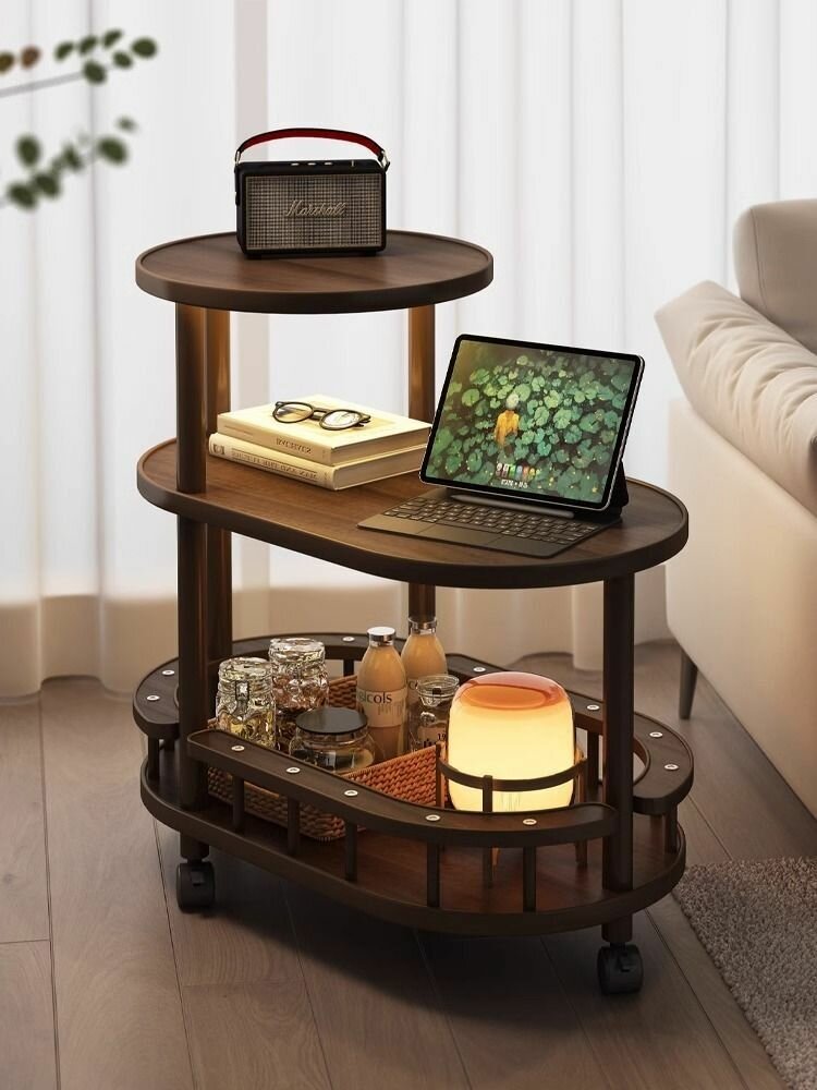 Журнальный столик, чайный столик, передвижная гостиная, шкаф для хранения вещей в небольшой квартире из массива дерева