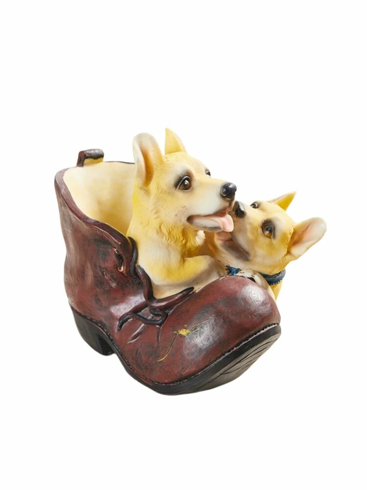 Статуэтка "Собака", 20смx22смx18,5см, смола, реалистичная, многоцветная