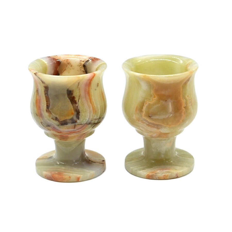 Рюмки из натурального камня оникс 2шт "Классика" 50*50*70мм. .