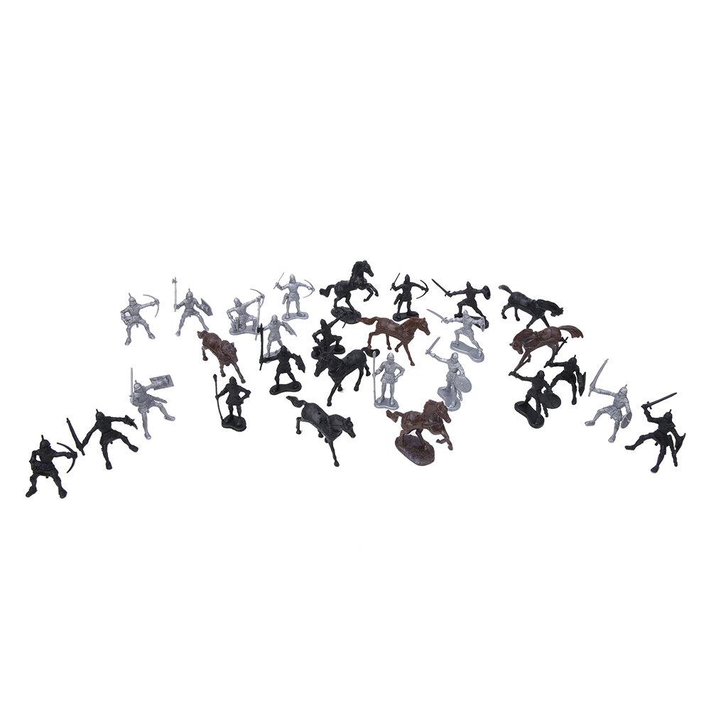 Набор игрушек средневекового воина - детские статические модели военных солдат, модели древних солдат, набор обучающих игрушек для детей