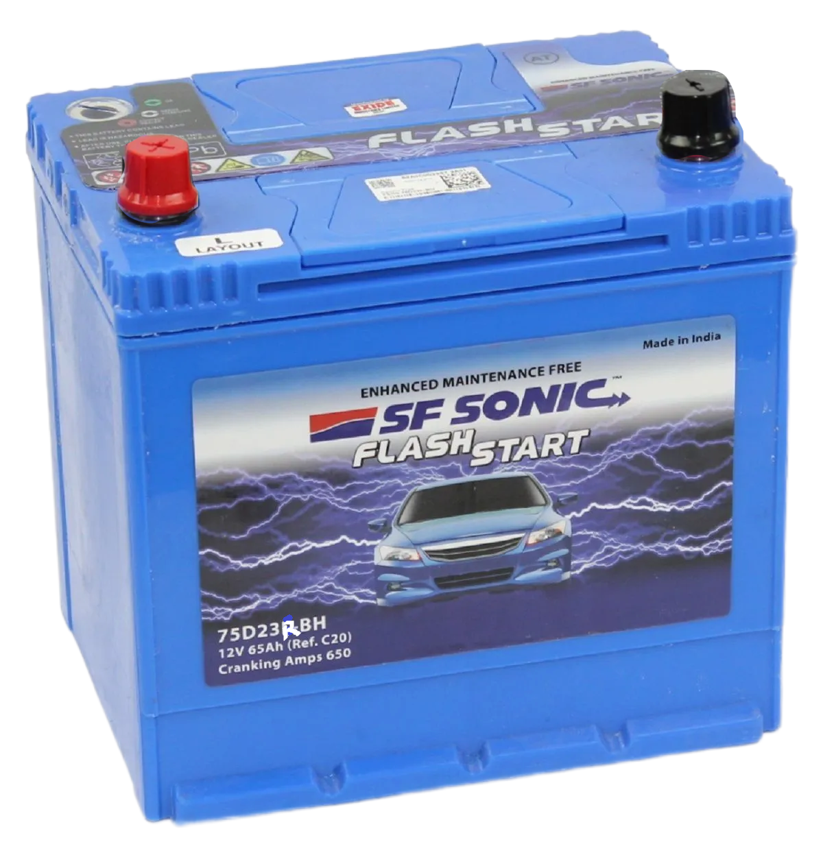 Аккумулятор Exide SF SONIC ASIA 75D23R 65 А. ч (230x175225) п. п